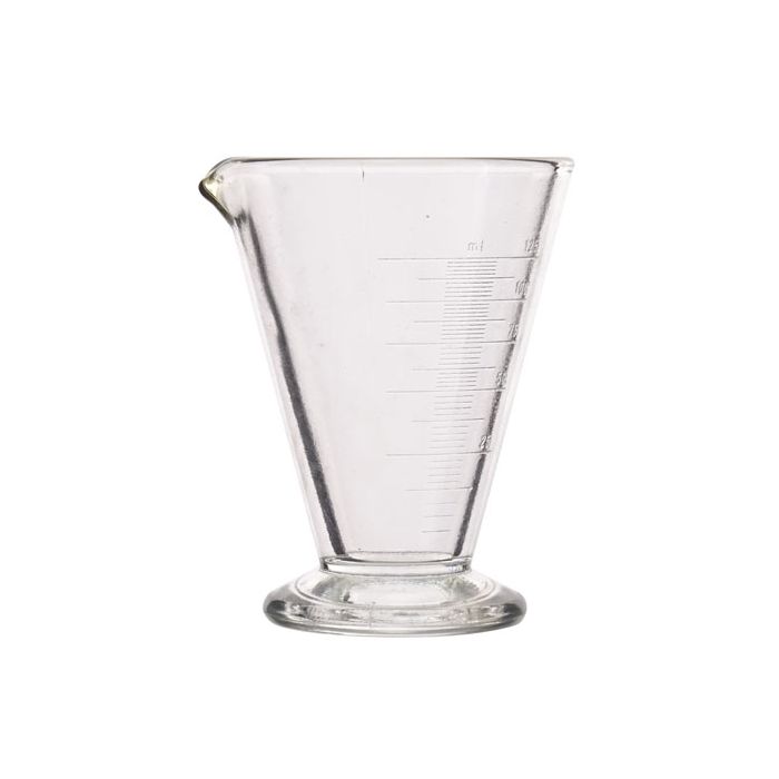 Copa cónica graduada de vidrio grueso