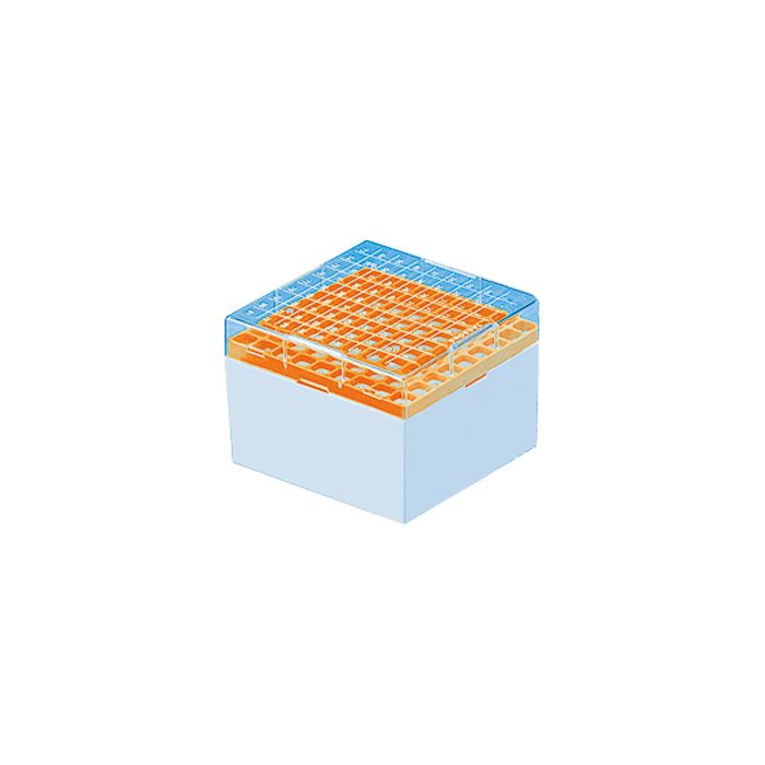 PC freezer storage boxes for cryotubes with numeric graduation on lid