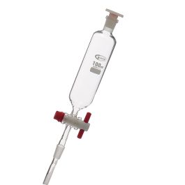 Dropping funnel cylindrical standard ground mouth with PTFE stopcock